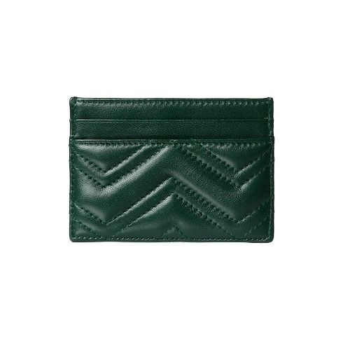 Gucci 26 Gg Marmont Card Holder Wallet - Green