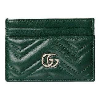 Gucci 26 Gg Marmont Card Holder Wallet - Green
