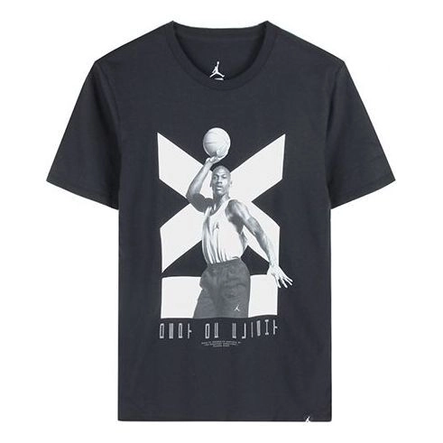 JORDAN 11 Printing Sports T-shirt White - Black