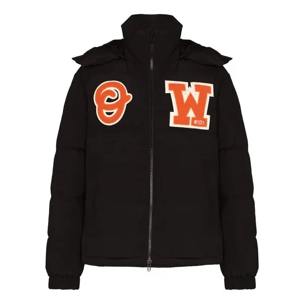 Off-White Alphabet Down Feather Jacket - Black/orange