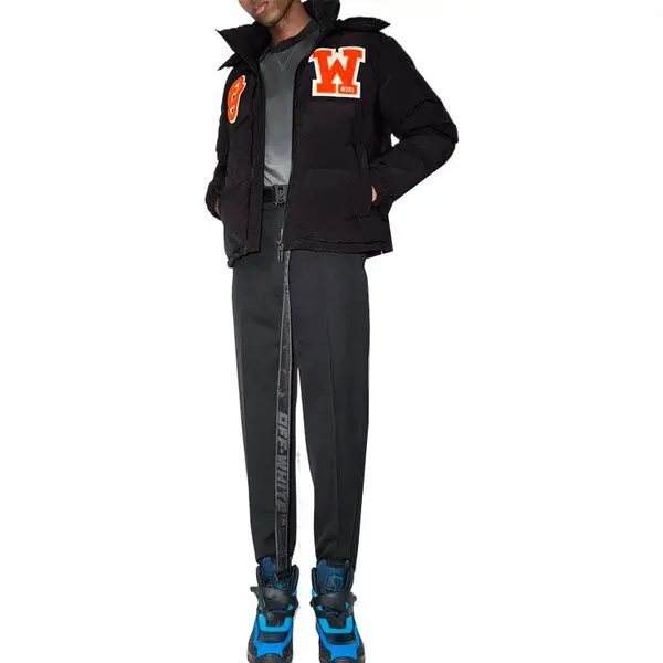 Off-White Alphabet Down Feather Jacket - Black/orange