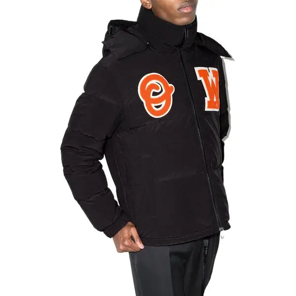 Off-White Alphabet Down Feather Jacket - Black/orange