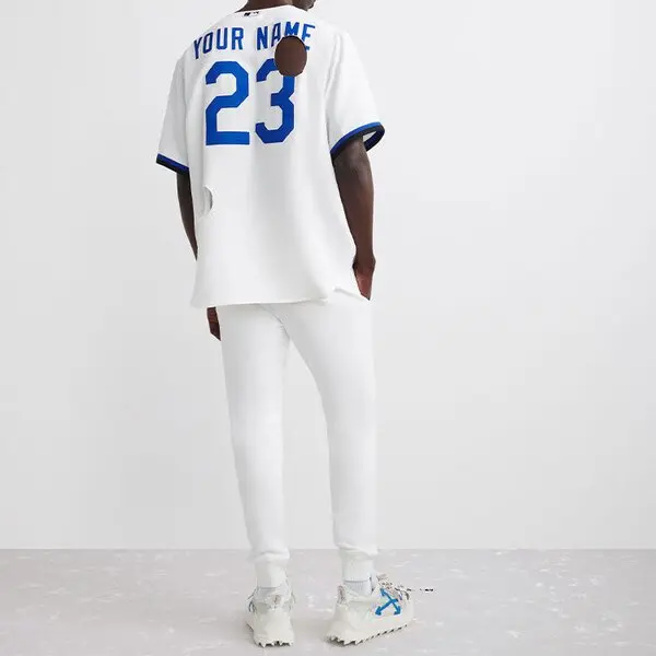 Off-White X New Era X Mlb Tripartite Crossover T-shirt 'white Blue