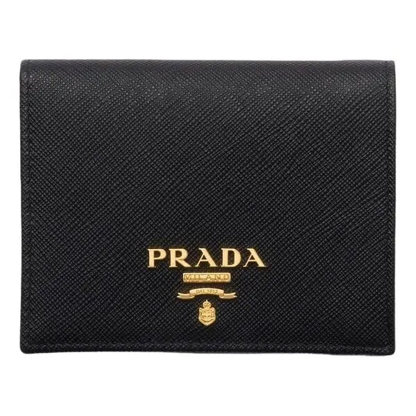 Prada Fw25 Small Saffiano Leather Wallet - Black