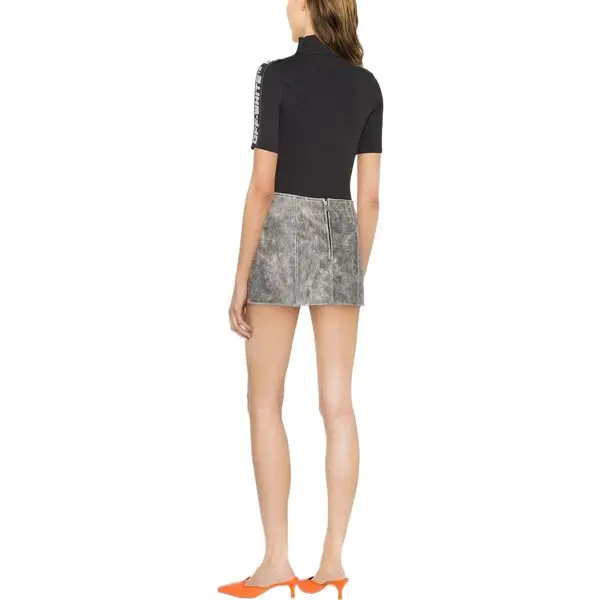 Off-White Ribbed High Neck T-shirt - Black