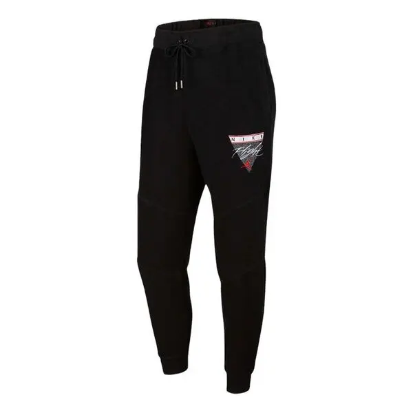 JORDAN Triangle Flying Patch Logo Sports Pants - Black