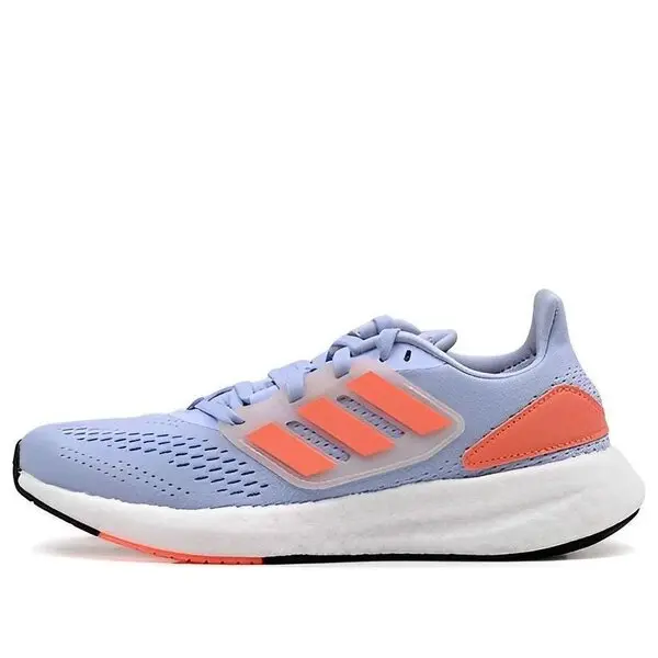 Adidas Pureboost 22 Athletic Sneakers - Grey/blue/neon Orange