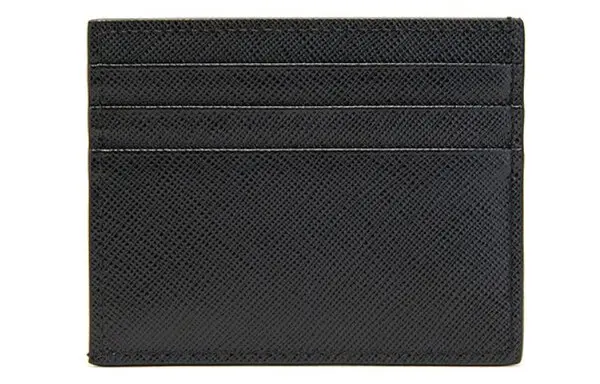 Prada Ss26 Saffiano Leather Card Holder - Black