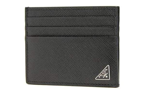Prada Ss26 Saffiano Leather Card Holder - Black