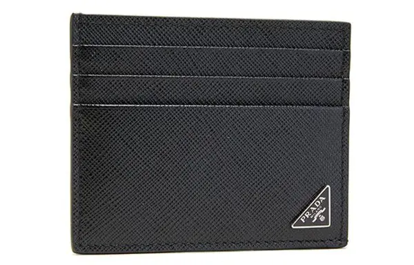 Prada Ss26 Saffiano Leather Card Holder - Black