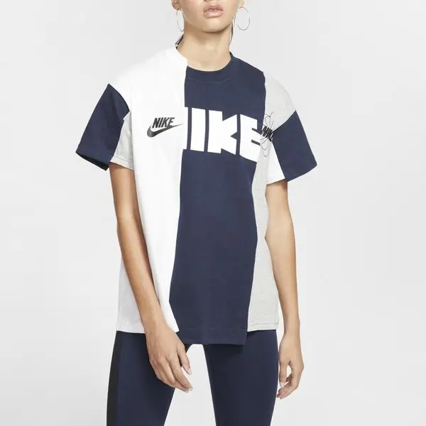 Nike X Sacai Splicing Logo T-shirt - Colorblock