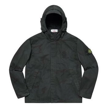 Supreme Ss19 X Stone Island Riot Mask Camouflage Jacket - Black