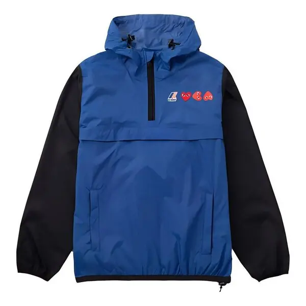 Play Comme Des Garcon Fw25 X K-way Half Zip Hoodie - Blue