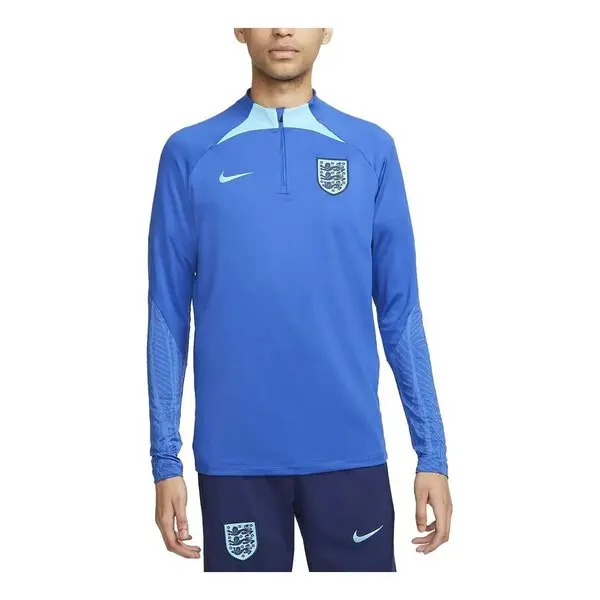 Nike England Dri-fit Strike 1/4 Zip Long Sleeve Drill Top - Blue