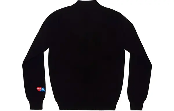 Play Comme Des Garcon X Invader Double Pixel Heart Cardigan