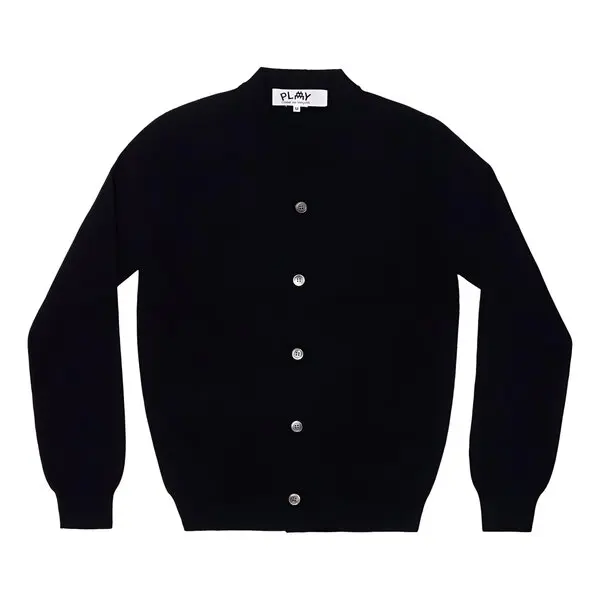 Play Comme Des Garcon Fw25 X Invader Double Pixel Heart Cardigan