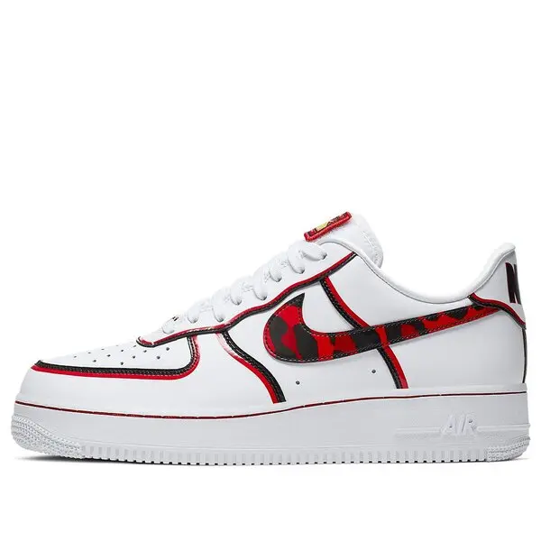 Nike Force 1 Low '07 'rodman' Sneakers - Red/white/black