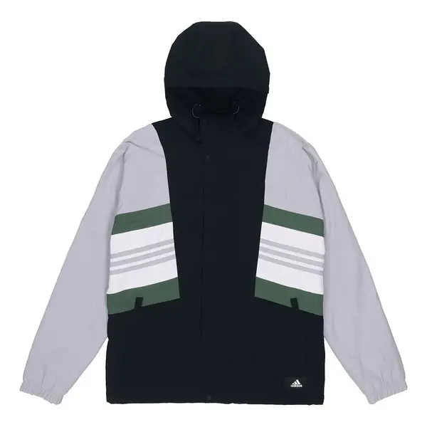 Adidas Woven Hooded Jacket - Silvergray
