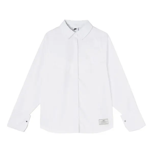 Nike Nsw Icn Clsh Wvn Ls Top White - Default Color