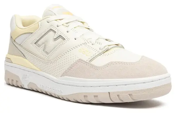 NEW BALANCE 550 Athletic Sneakers - White/beige/yellow