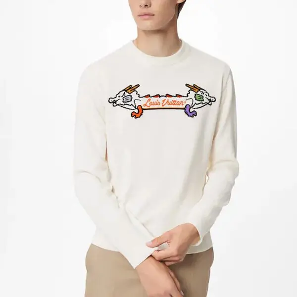 LOUIS VUITTON X Nigo2 Crossover Lv2 Ss22 Dragon Cartoon Printing Pullover