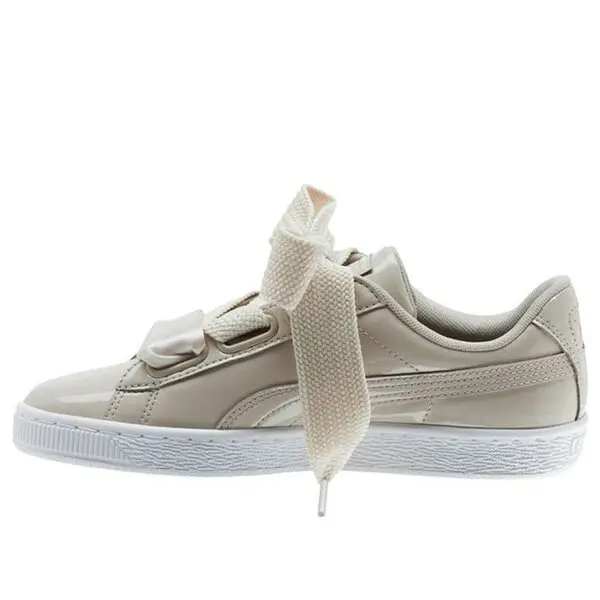 PUMA Basket Heart Patent Sneakers - Silvergray