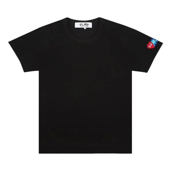 Play Comme Des Garcon Double Heart T-shirt - Black