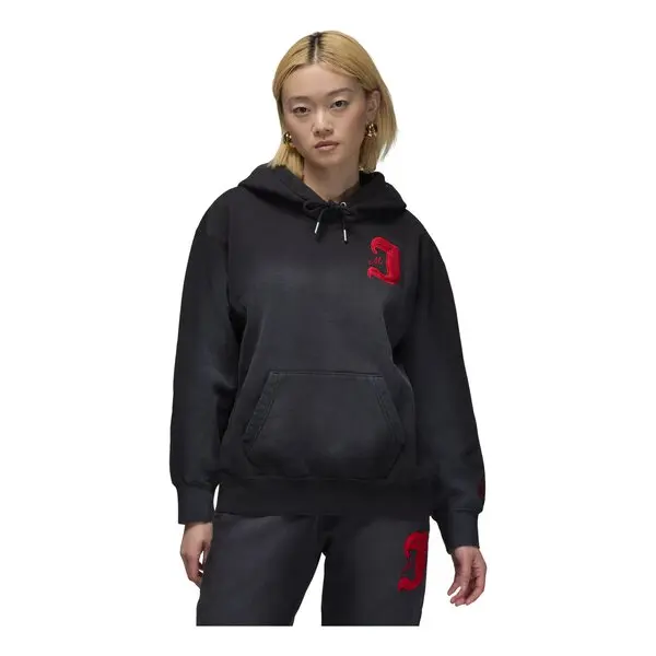 JORDAN Air Flight Fleece Satin-lined Hoodie - Black
