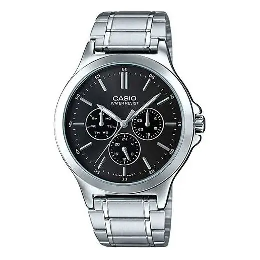 Casio Stainless Steel Analog Watch - Black