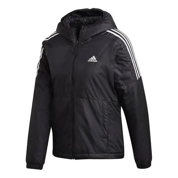 Adidas Essentials Insulated Hooded Jacket - Black/white