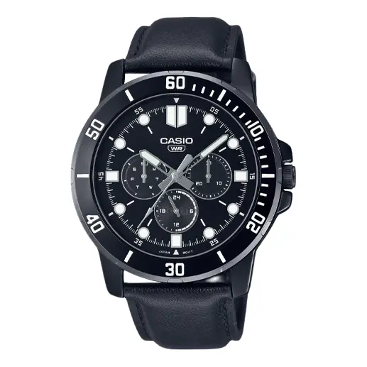 Casio Stainless Steel Analog Watch - Black