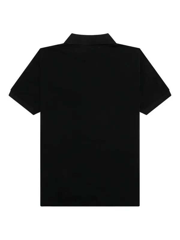 Play Comme Des Garcon Ss25 X Invader Pixel Heart Polo Shirt - Black