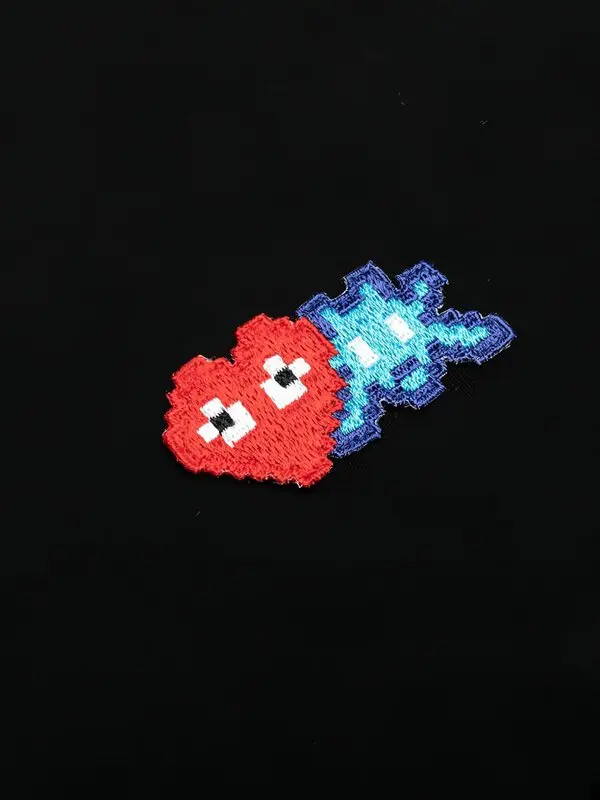 Play Comme Des Garcon Ss25 X Invader Pixel Heart Polo Shirt - Black