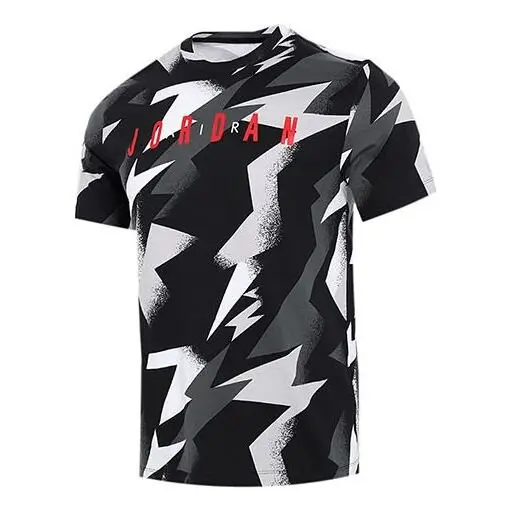 JORDAN Breathable Casual Round Neck Short Sleeve - Black