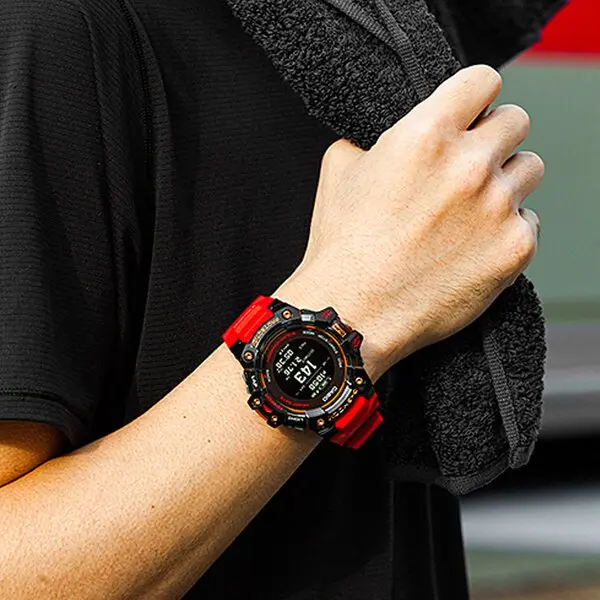 Casio G-shock Digital Watch With Solar And Bluetooth Connectivity - Redblack