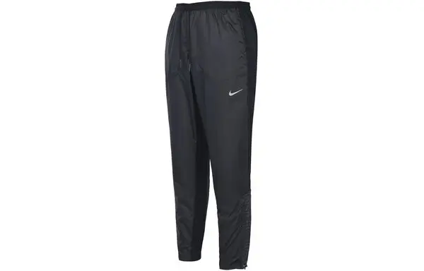 Nike Storm-fit Solid Color Lacing Waterproof Running Training Sports Pants - Black
