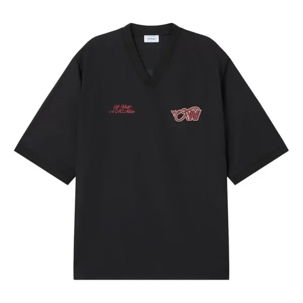 Off-White X C/o Ac Milan Tech T-shirt 'black Red