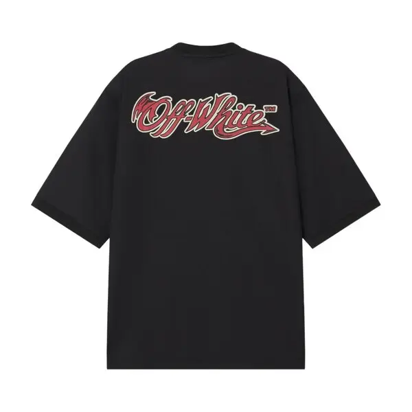 Off-White X C/o Ac Milan Tech T-shirt 'black Red