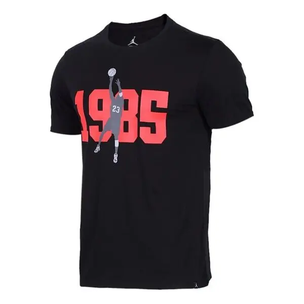 JORDAN Jsw T-shirt 1985 'black - Black/red