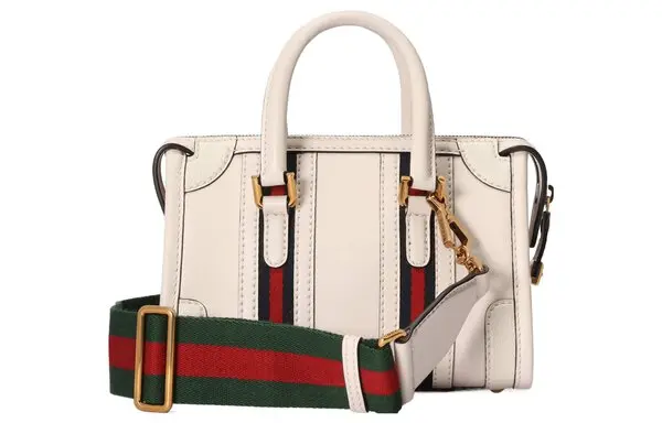 Gucci Mini Top Handle Bag With Double G - White