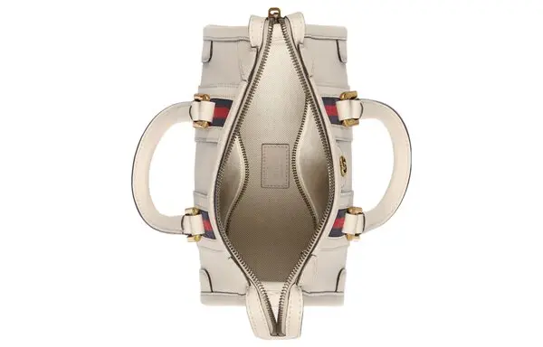 Gucci Mini Top Handle Bag With Double G - White