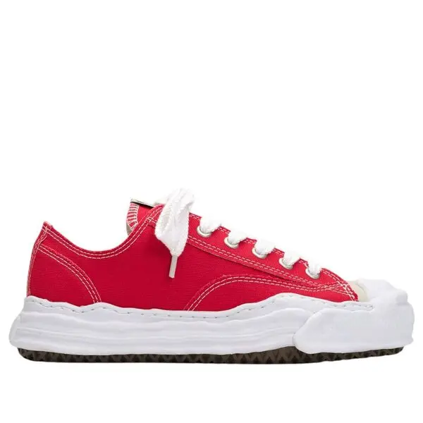 Mihara Yasuhiro Hank Og Sole Canvas Low Top Sneakers - Red