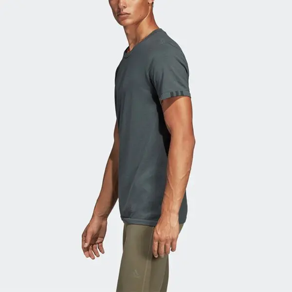 Adidas Round Neck Short Sleeve Training T-shirt - Green