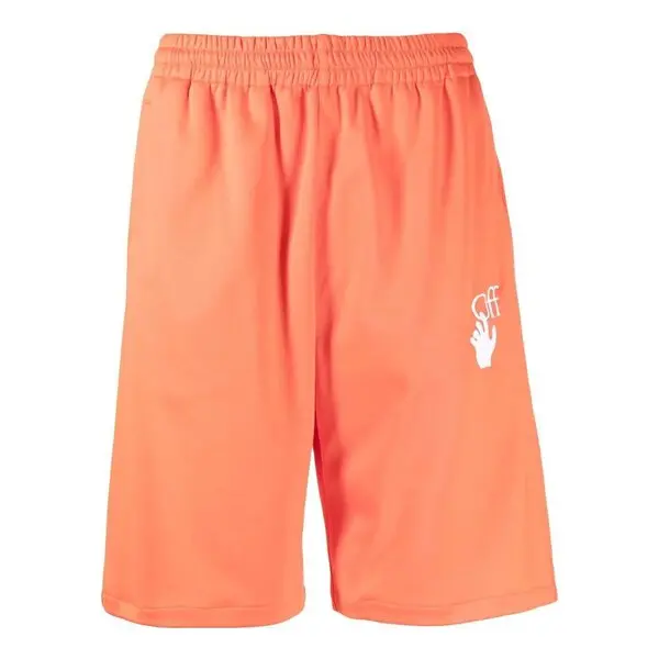 Off-White Logo Print Elastic Waistband Shorts - Default Color