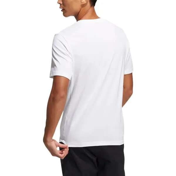 Adidas Alphabet Large Logo Printing Round Neck Short Sleeve White - Multi-color