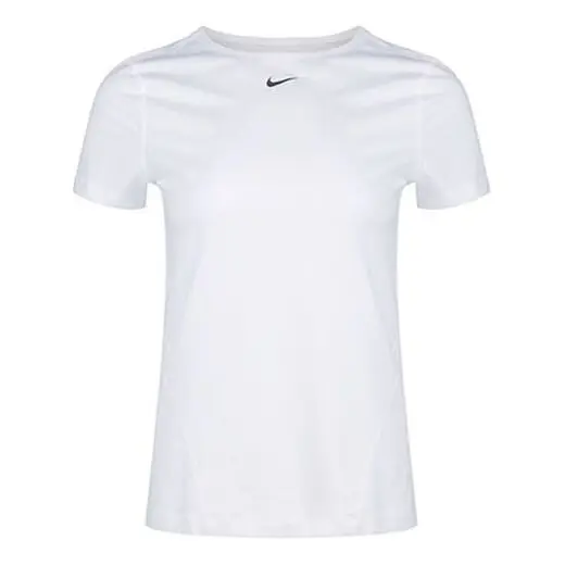Nike Pro Mesh Training Short Sleeve Top - White