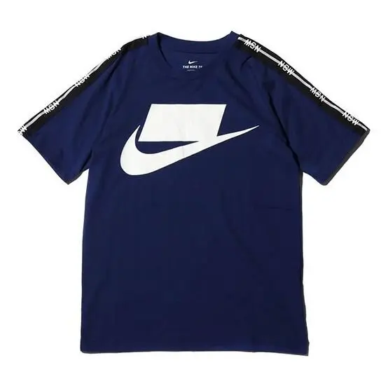 Nike Nsw Short Sleeve Crewneck T-shirt - Blue/white