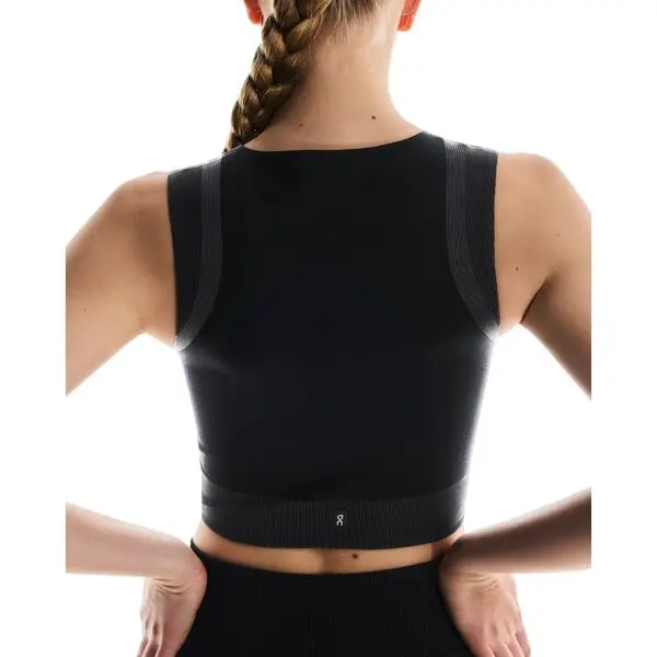 On Studo Knit Crop Top - Black