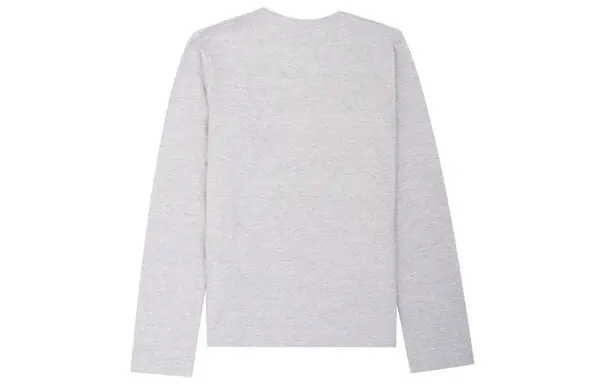 Play Comme Des Garcon Side Heart Logo Long Sleeve T-shirt - Grey