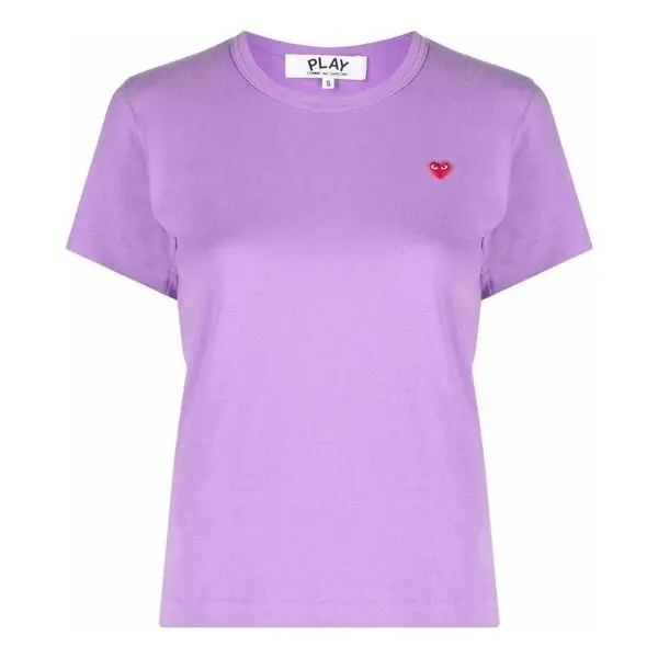 Play Comme Des Garcon Small Red Heart T-shirt - Purple